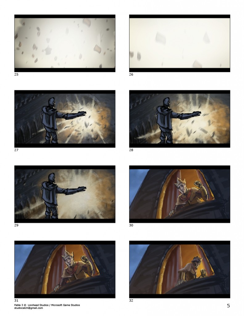 Fable 3 Commercial Pitch Storyboards – Studio Catch!